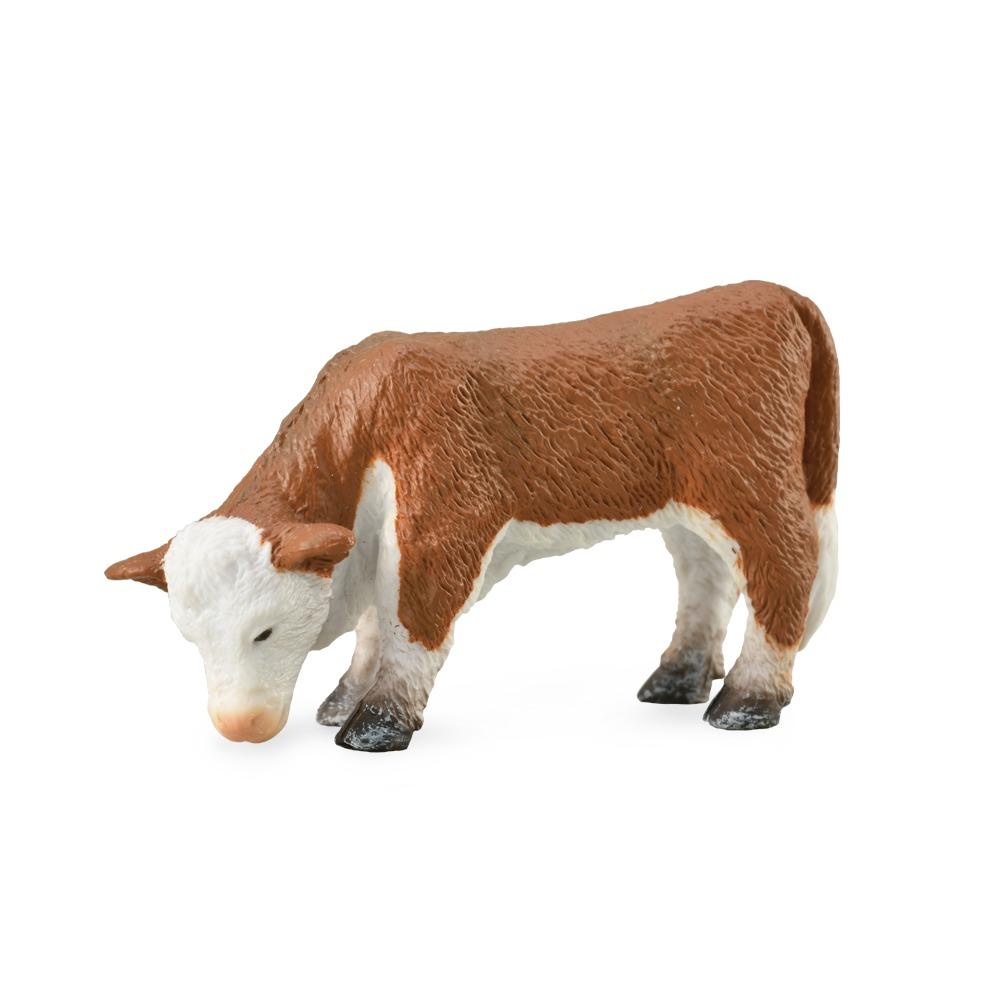 Hereford Calf Grazing Figurine | CollectA Animal Figures – Bigjigs Toys