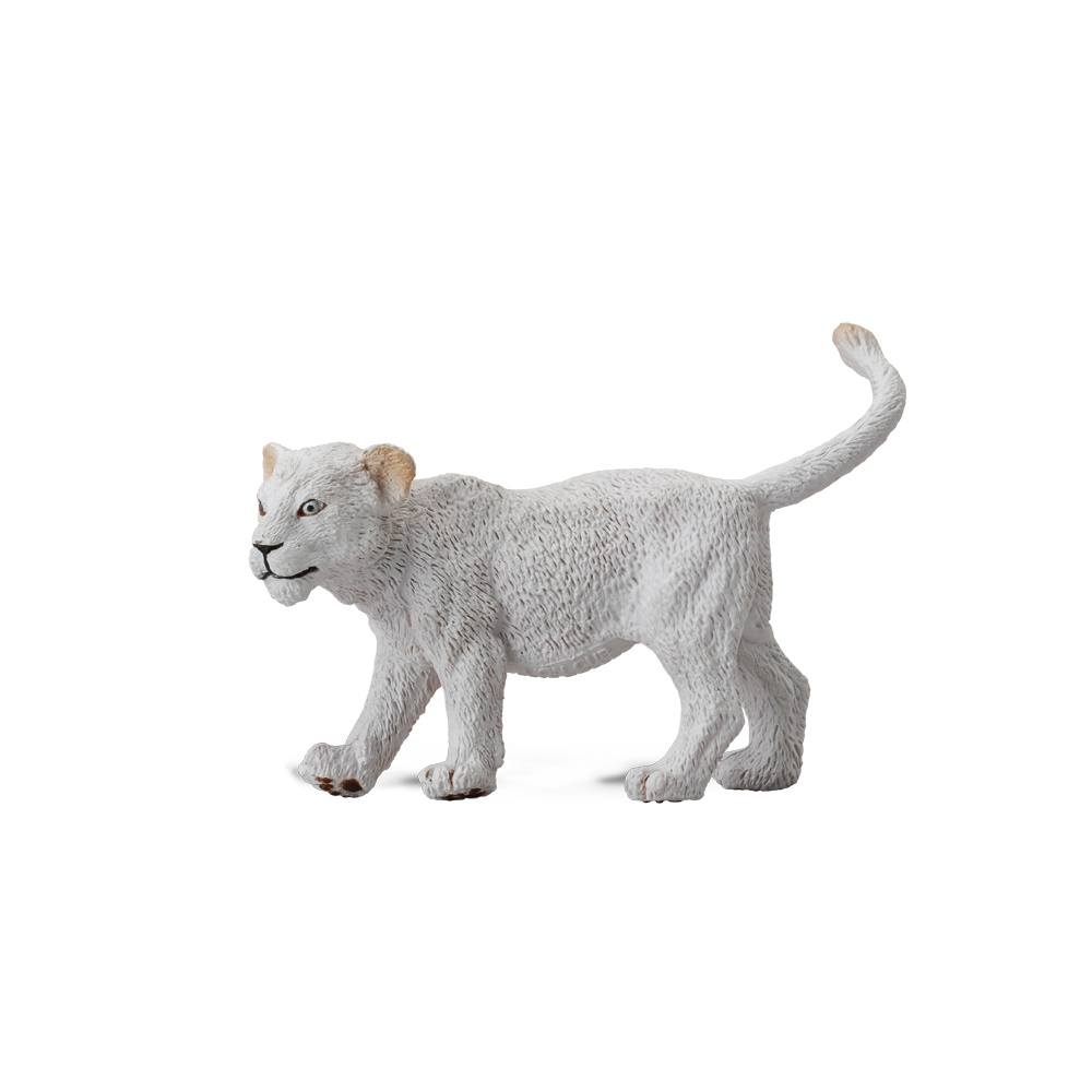 White Lion Cub Walking Figurine | CollectA Animal Figures – Bigjigs Toys