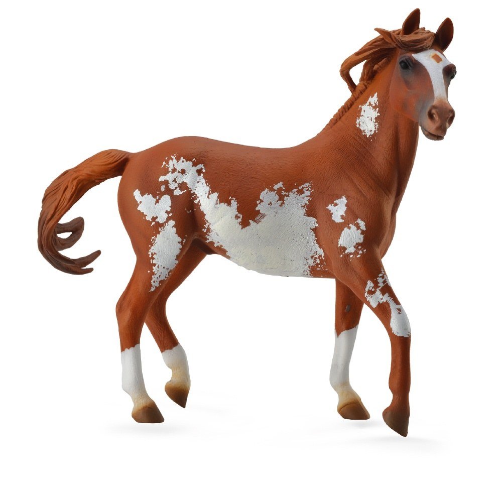 Mustang Stallion Chestnut Overo Figurine | CollectA | Bigjigs Toys