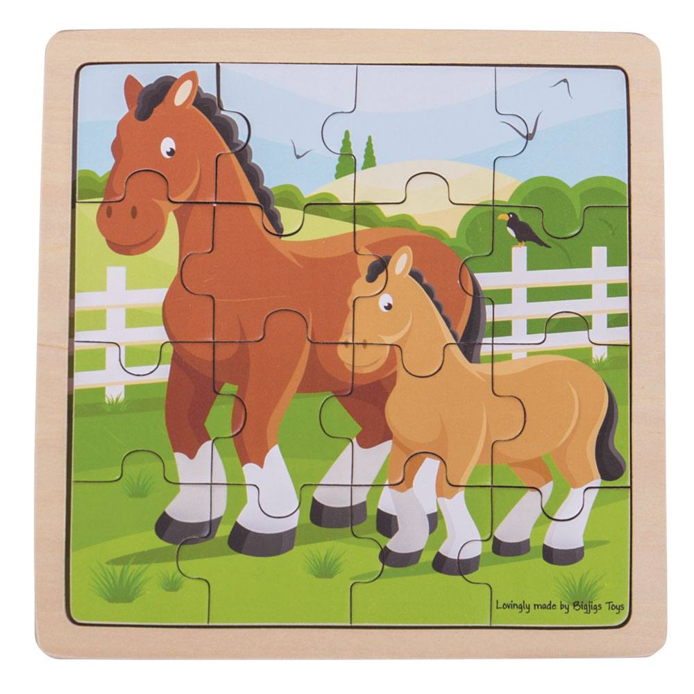 Horse & Foal Puzzle | Puzzles | Bigjigs Toys