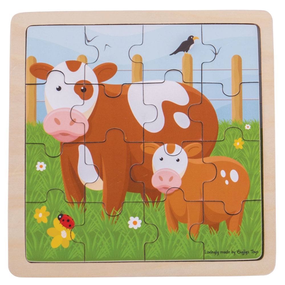 Cow & Calf Puzzle | Puzzles | Bigjigs Toys