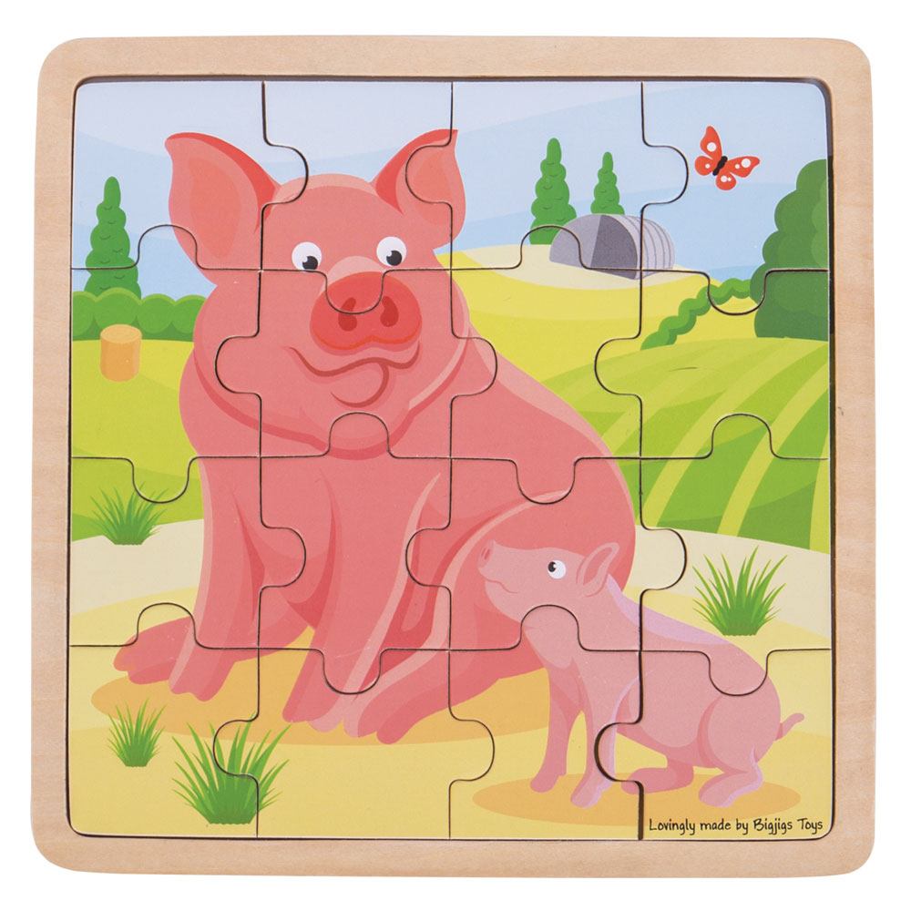 Pig & Piglet Puzzle | Puzzles | Bigjigs Toys