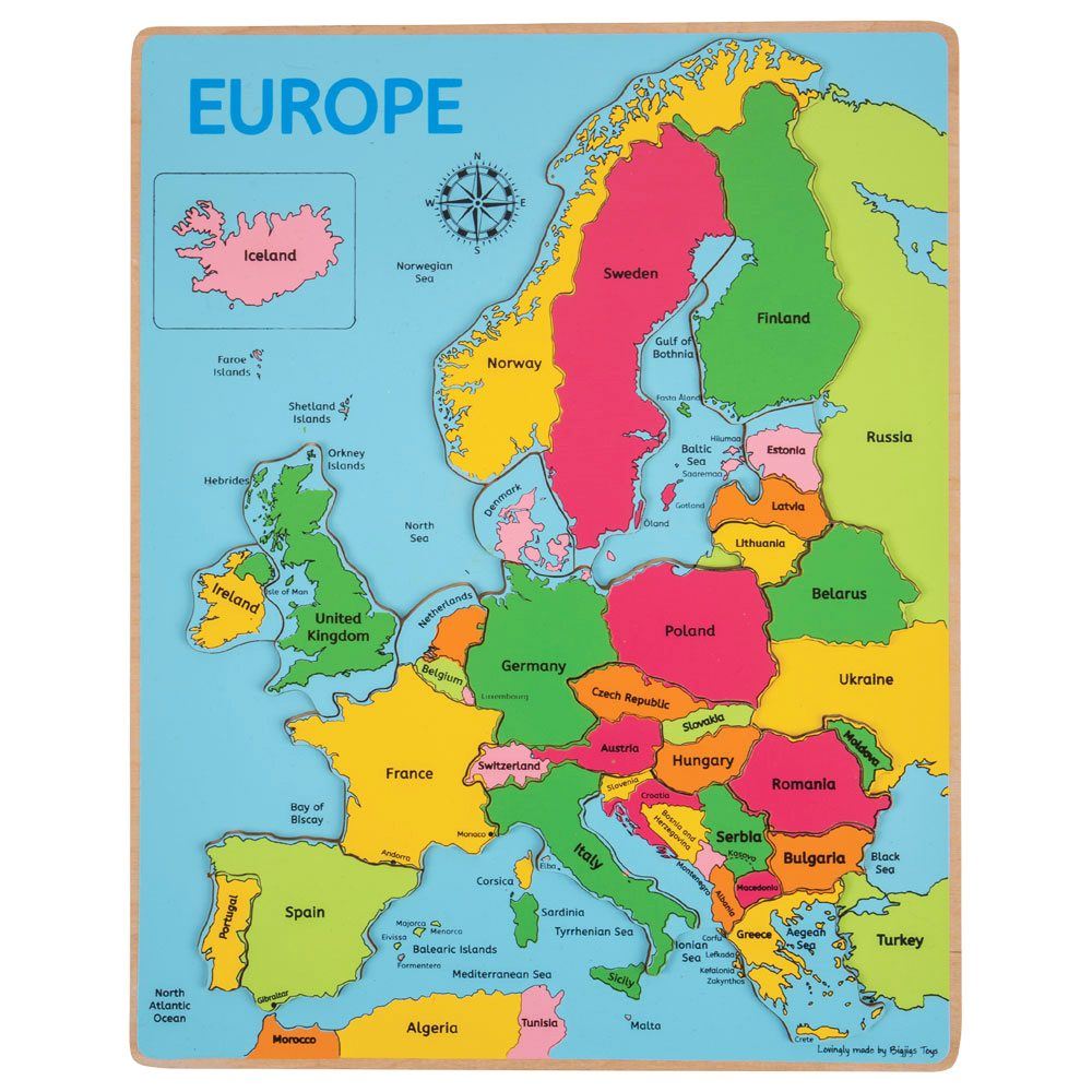 Europe World Map Puzzle | Jigsaw Puzzles | Bigjigs Toys