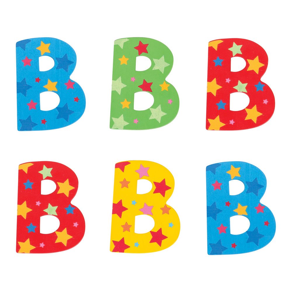 Star Letter B | Decorative Wooden Letters | Bigjigs Toys