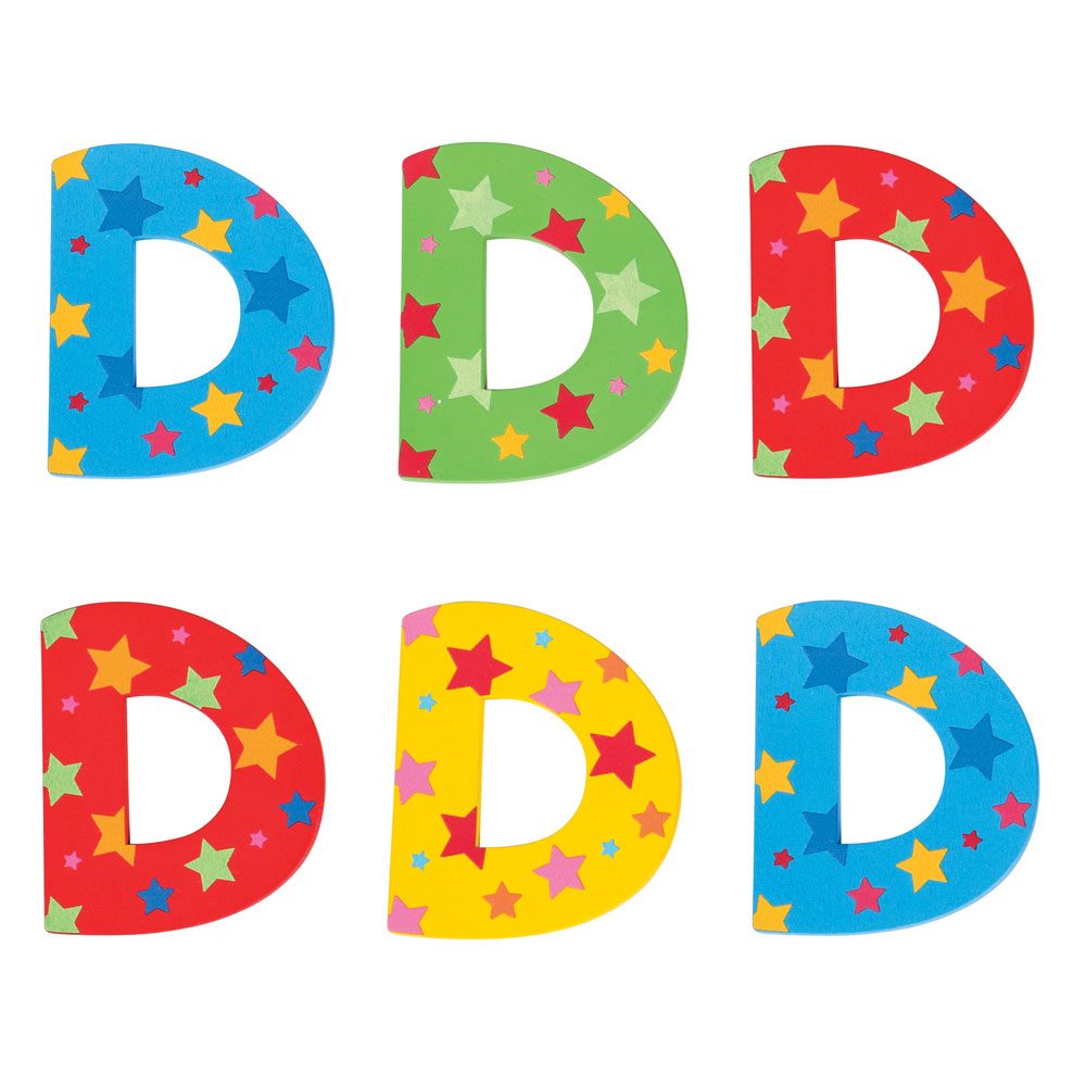 Star Letter D | Decorative Wooden Letters | Bigjigs Toys