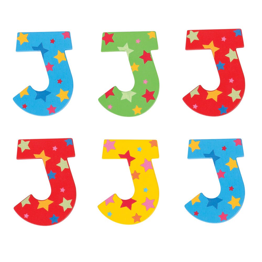 Star Letter J | Decorative Wooden Letters | Bigjigs Toys