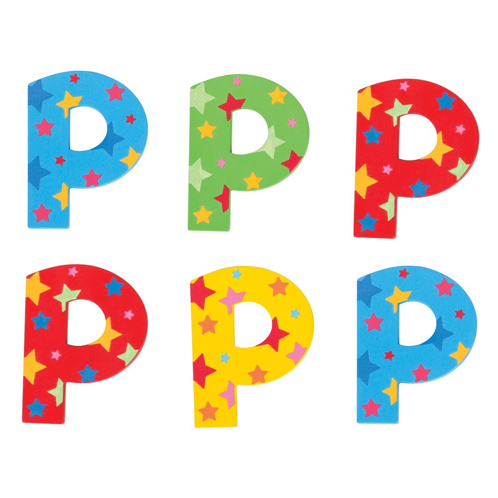 Star Letter P | Decorative Wooden Letters | Bigjigs Toys