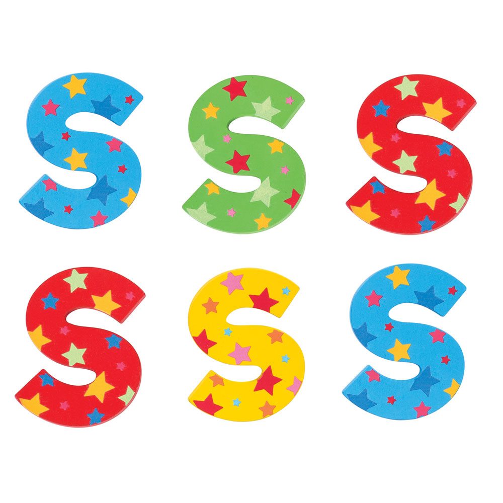 Star Letter S | Decorative Wooden Letters | Bigjigs Toys
