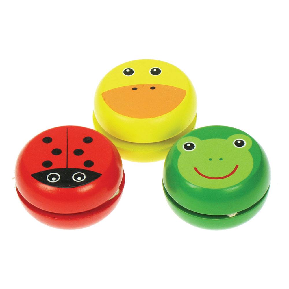Animal Wooden Yo Yos (3pk) | Pocket Money Toys | Bigjigs Toys