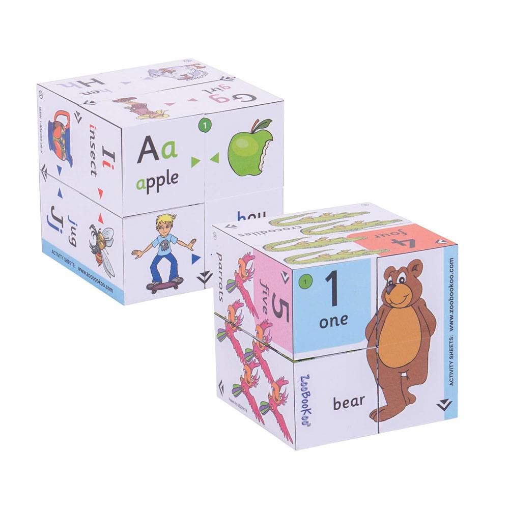 Pre-School Cube Book Pack - Alphabet and Numbers Cubes | Bigjigs Toys