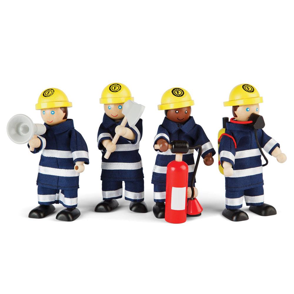 Fireman Toy Set | Wooden Dolls | Bigjigs Toys