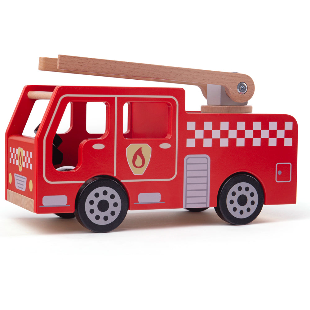 City Wooden Fire Engine | Fire Engine Toys | Bigjigs Toys